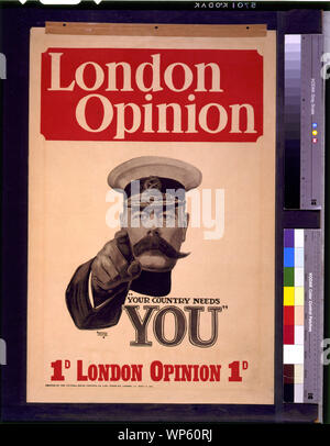 This iconic British World War I recruitment poster, created by the ...
