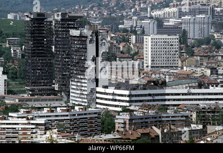 20th May 1993 During the Siege of Sarajevo, the city as seen from ...