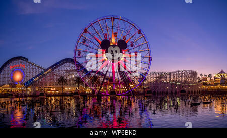 View of the Disneyland Park in Anaheim, California. Disneyland is Walt ...