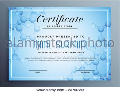 Certificate template design for science award with two kids in lab ...