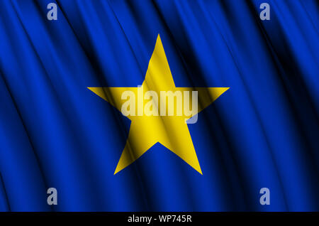 Atacama waving flag illustration. Regions of Chile. Perfect for ...