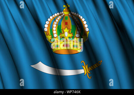 Astrakhan waving flag illustration. Regions of Russia. Perfect for ...
