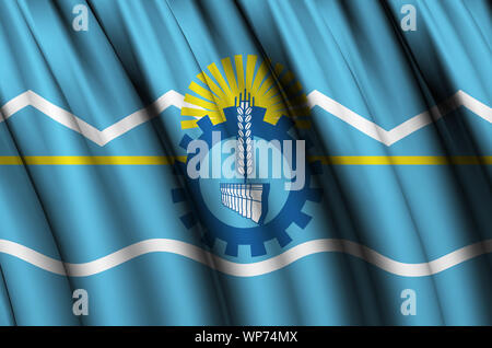 Chubut waving flag illustration. Regions of Argentina. Perfect for ...