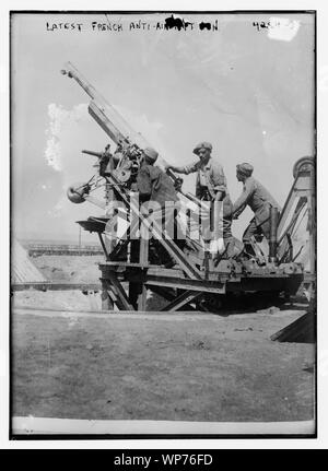 Latest French anti-aircraft gun, Photograph shows a French 75mm field ...