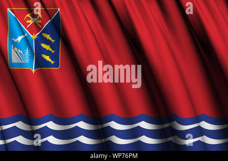 Magadan waving flag illustration. Regions of Russia. Perfect for ...