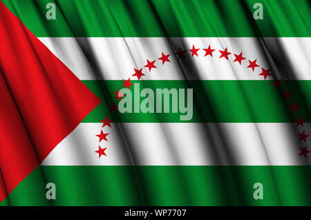 Manabi waving flag illustration. Regions of Ecuador. Perfect for ...