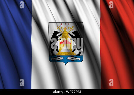 Novgorod waving flag illustration. Regions of Russia. Perfect for ...