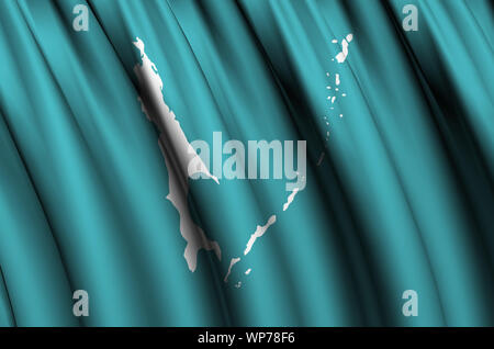 Sakhalin waving flag illustration. Regions of Russia. Perfect for ...