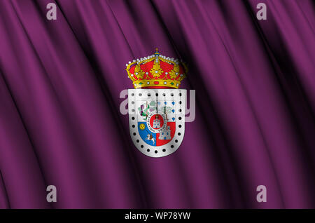 Soria waving flag illustration. Regions and cities of Spain. Perfect ...
