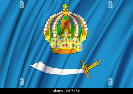 Astrakhan waving flag illustration. Regions of Russia. Perfect for ...