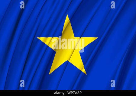 Atacama waving flag illustration. Regions of Chile. Perfect for ...