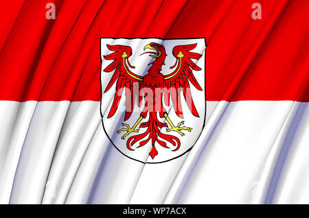 Brandenburg waving flag illustration. Federal state of Germany. Perfect ...