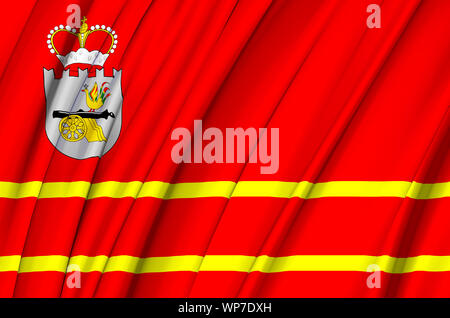 Smolensk waving flag illustration. Regions of Russia. Perfect for ...