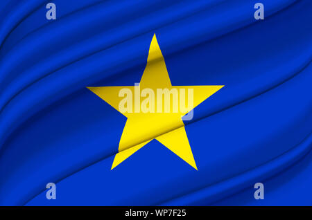 Atacama waving flag illustration. Regions of Chile. Perfect for ...