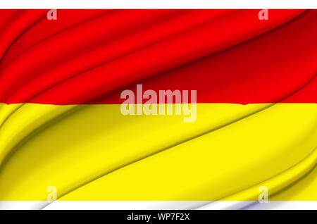 Azuay waving flag illustration. Regions of Ecuador. Perfect for ...