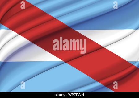Entre Rios waving flag illustration. Regions of Argentina. Perfect for ...