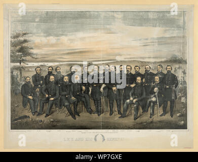 General Lee and his Confederate officers Stock Photo - Alamy