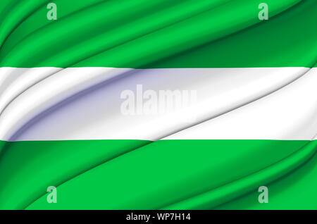 Los Rios waving flag illustration. Regions of Ecuador. Perfect for ...