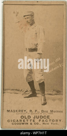 Leech Maskrey, Des Moines Team, baseball card portrait Stock Photo - Alamy