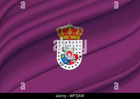 Soria waving flag illustration. Regions and cities of Spain. Perfect ...
