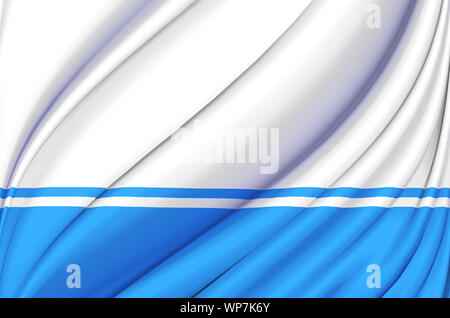 Altai Republic waving flag illustration. Regions of Russia. Perfect for ...