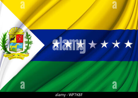 Apure waving flag illustration. Regions of Venezuela. Perfect for ...