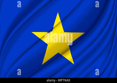 Atacama waving flag illustration. Regions of Chile. Perfect for ...