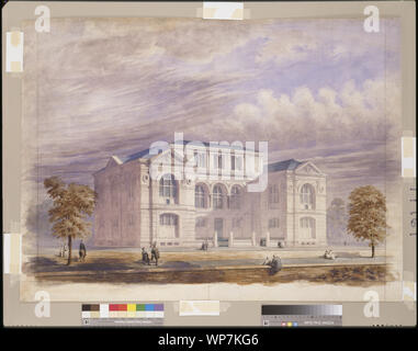 Lenox Library, New York City. Perspective rendering Stock Photo - Alamy