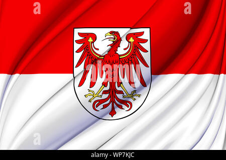 Brandenburg waving flag illustration. Federal state of Germany. Perfect ...