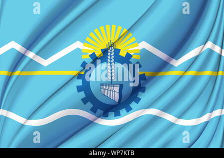 Chubut waving flag illustration. Regions of Argentina. Perfect for ...