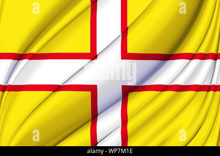 Dorset waving flag illustration. Regions of England and United Kingdom ...