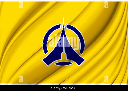 Fukushima waving flag illustration. Regions of Japan. Perfect for ...