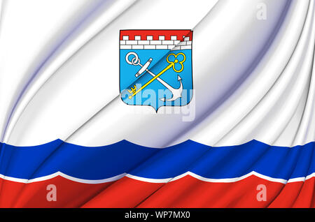 Leningrad waving flag illustration. Regions of Russia. Perfect for ...