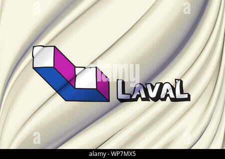 Laval Quebec waving flag illustration. States, cities and Regions of ...