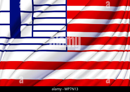 Lethbridge waving flag illustration. States, cities and Regions of ...