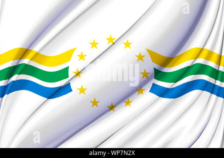 Los Rios waving flag illustration. Regions of Ecuador. Perfect for ...