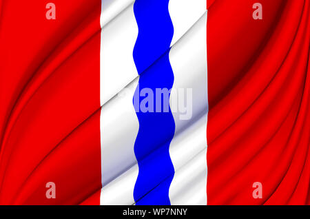 Omsk waving flag illustration. Regions of Russia. Perfect for ...
