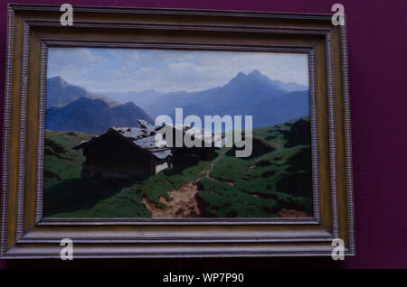 Chalets at Rigi 1861 by Alexandre Calame Stock Photo - Alamy