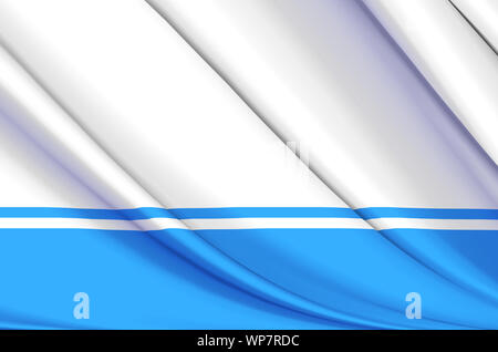 Altai Republic waving flag illustration. Regions of Russia. Perfect for ...
