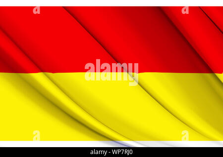 Azuay waving flag illustration. Regions of Ecuador. Perfect for ...