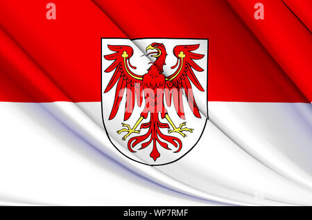 Brandenburg waving flag illustration. Federal state of Germany. Perfect ...