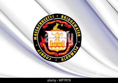 Bridgewater waving flag illustration. Regions and Cities of the United ...