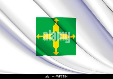 Distrito Federal waving flag illustration. Brazilian states. Perfect ...