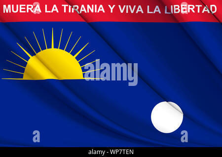 Falcon waving flag illustration. Regions of Venezuela. Perfect for ...