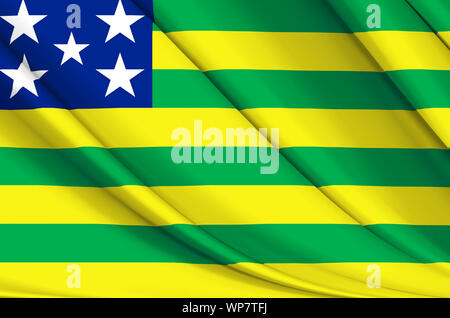 Goias waving flag illustration. Brazilian states. Perfect for ...
