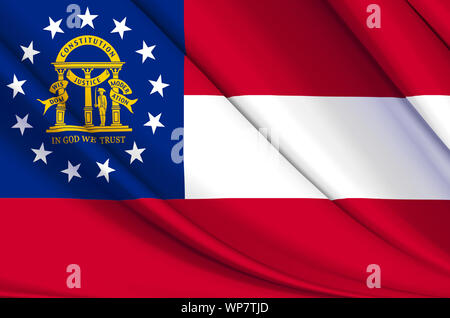 Georgia waving flag illustration. US states. Perfect for background and ...