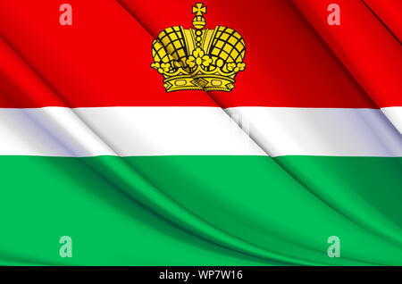 Kaluga waving flag illustration. Regions of Russia. Perfect for ...