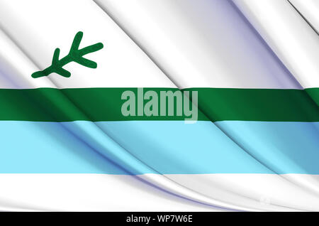 Labrador waving flag illustration. States, cities and Regions of Canada ...