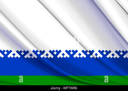 Nenets Autonomous District waving flag illustration. Regions of Russia ...