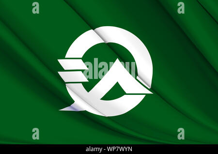 Niseko waving flag illustration. Regions of Japan. Perfect for ...